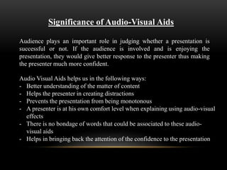 Significance of Audience and Audio-Visual Skills | PPTX