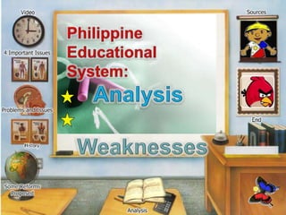 Philippines educational system analysis and weaknesses | PPTX