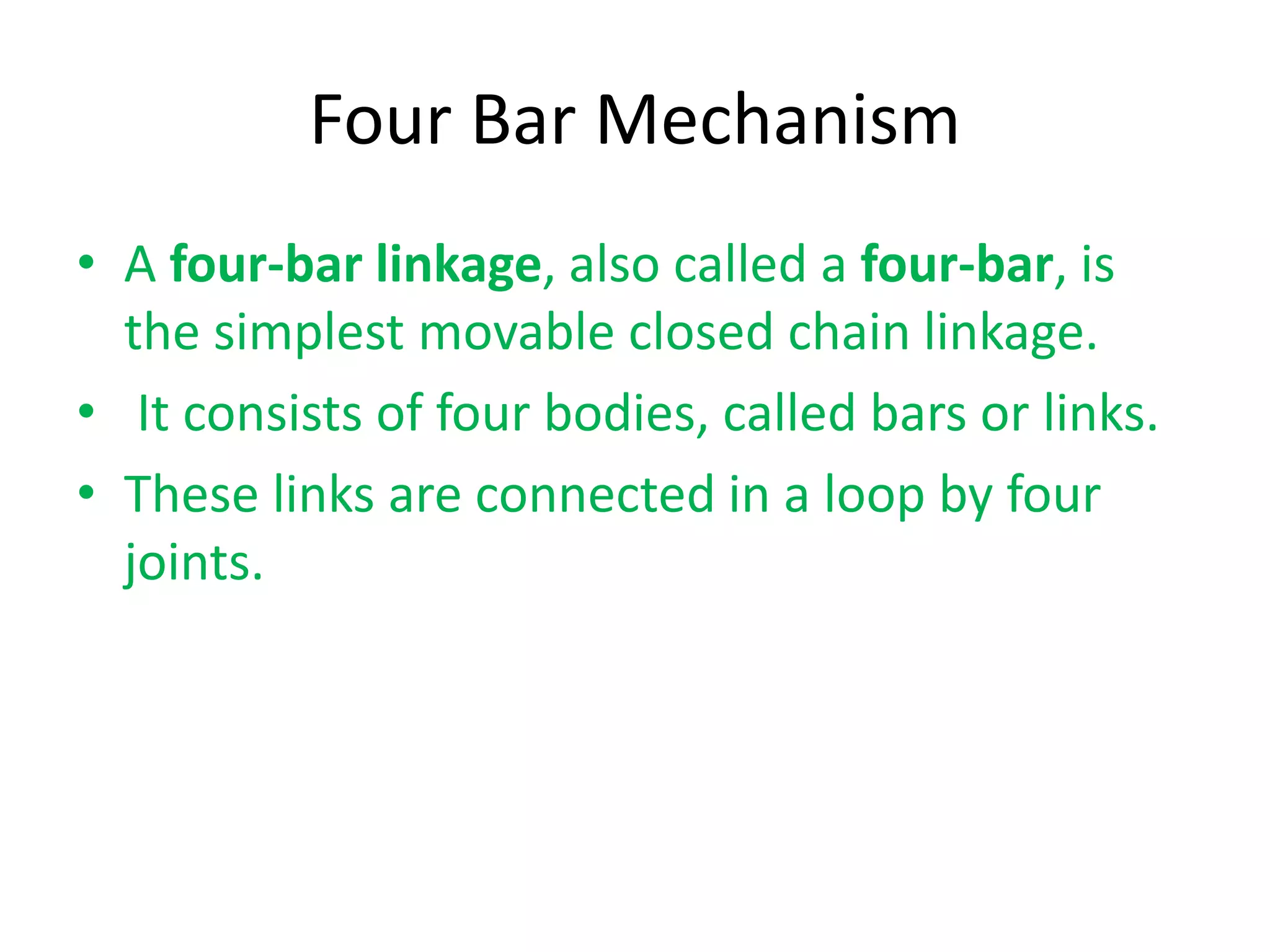 Four Bar Mechanism | PPTX
