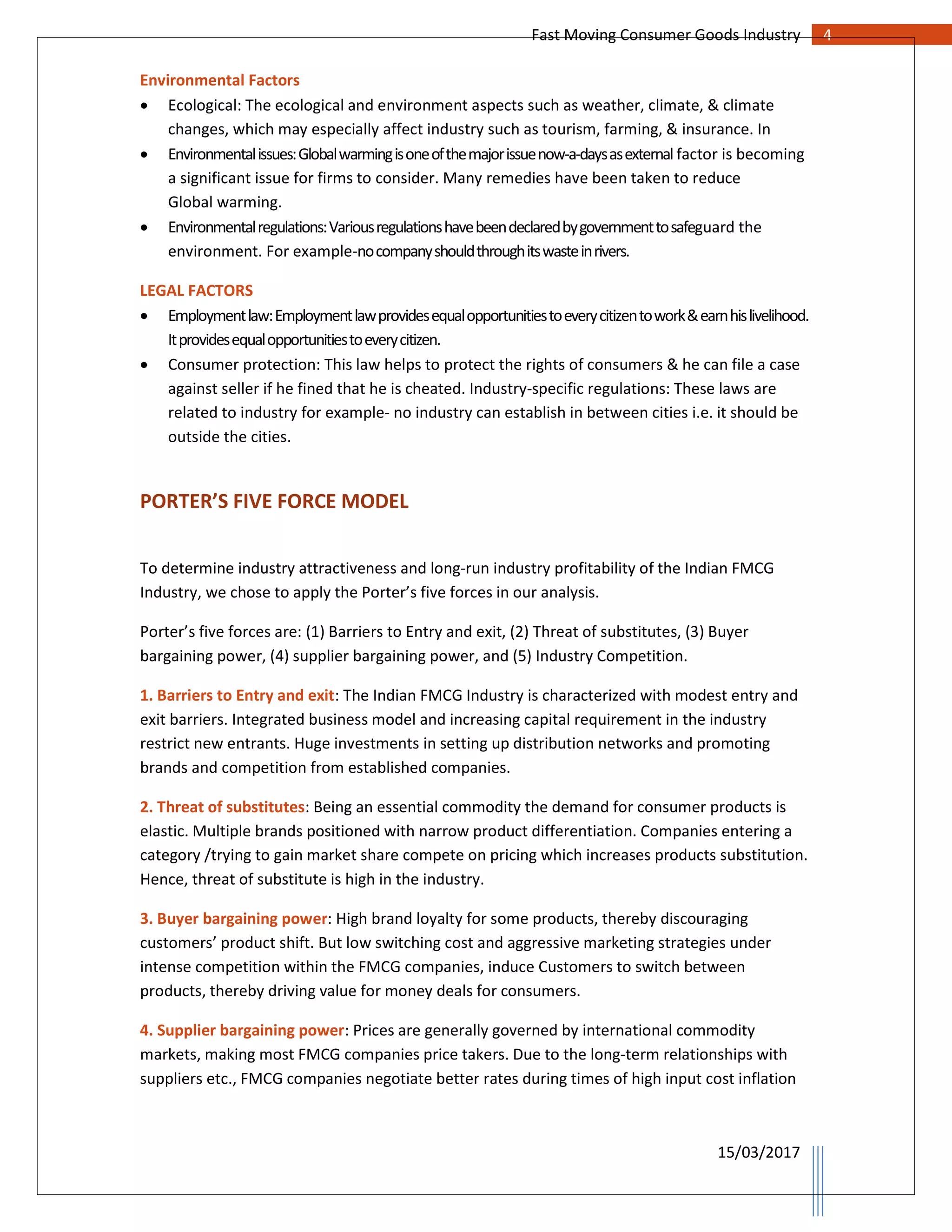 FMCG industry analysis | PDF