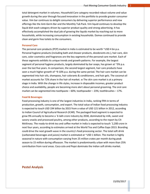 FMCG industry analysis | PDF