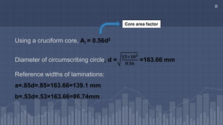 Distribution Transformer Design (Electrical Machine Design) | PPTX