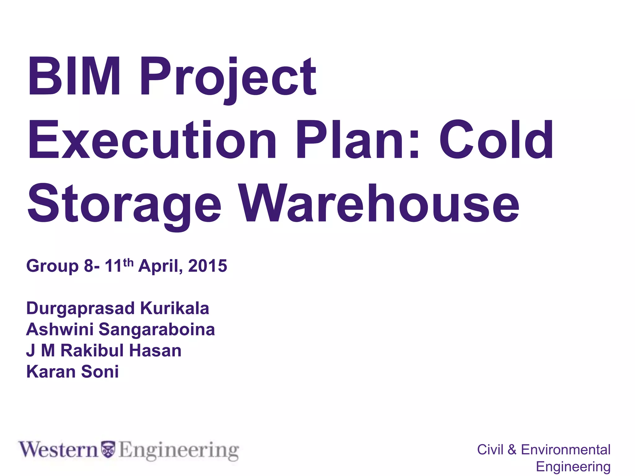 Design of a Cold Storage Warehouse Using Building Information Modeling ...