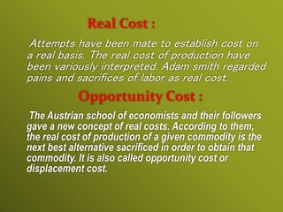 Cost and Cost Curve | PPT