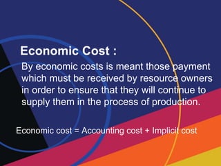 Cost and Cost Curve | PPT