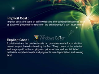 Cost and Cost Curve | PPT