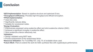 Advance Encryption Standard and its better performance | PPTX