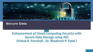 Advance Encryption Standard and its better performance | PPTX