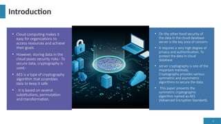 Advance Encryption Standard and its better performance | PPTX