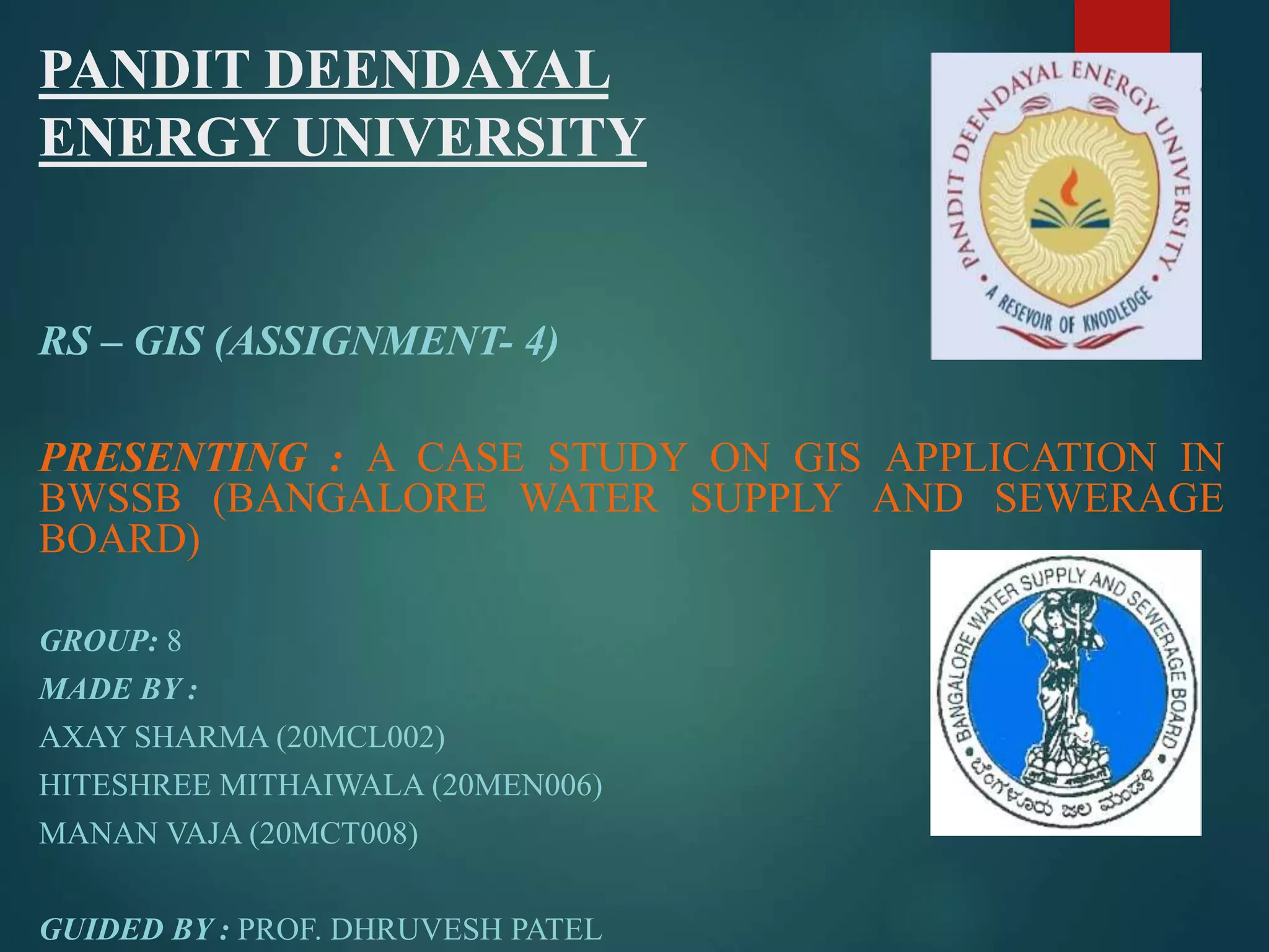 A case study on GIS application | PPT