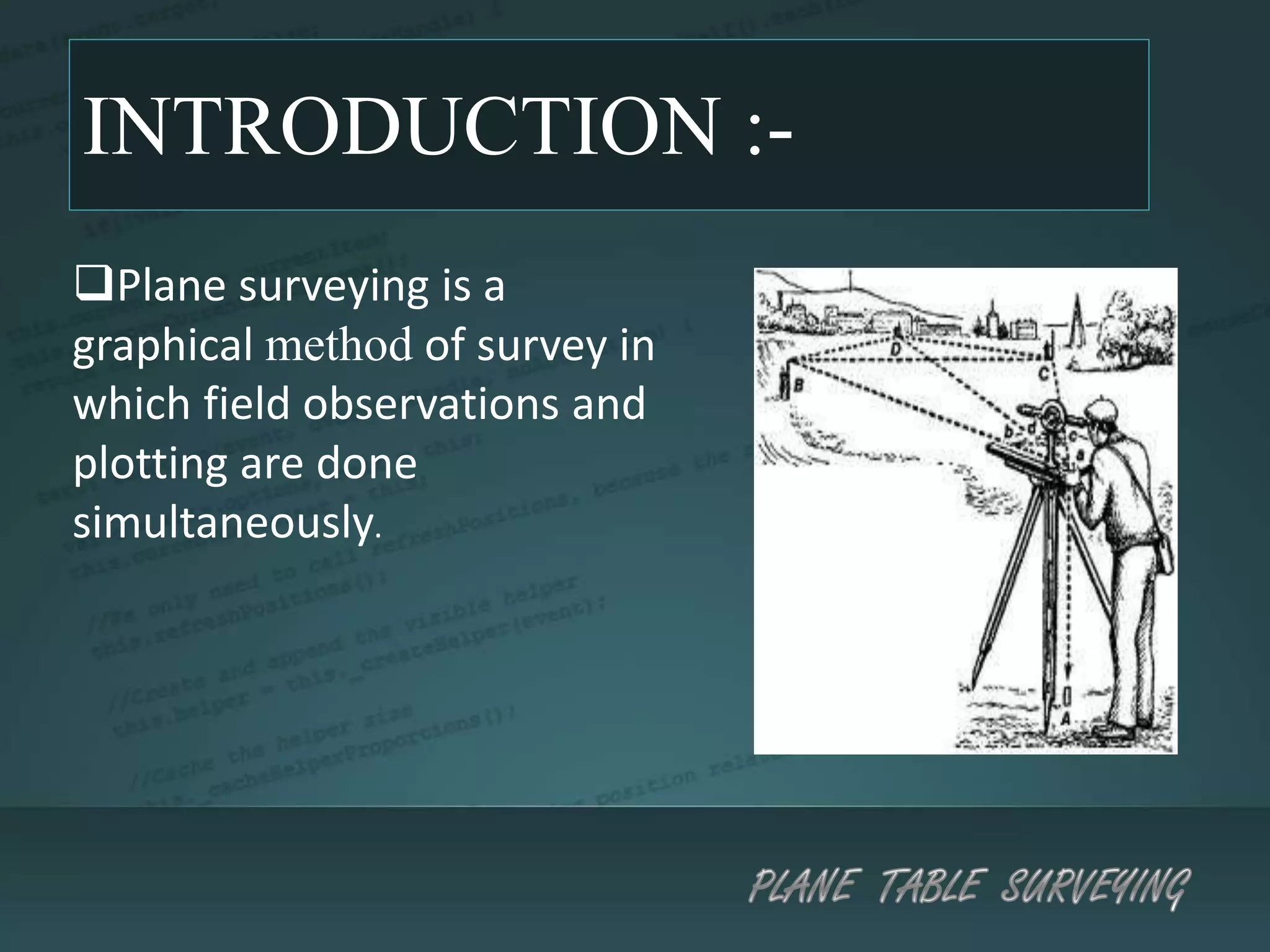 Plane Table Surveying | PPT