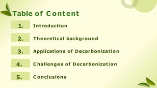 Decarbonisation cycle: Exploration and explanation | PPTX