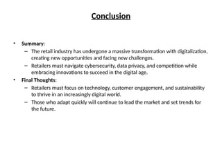 Digital Transformation ppt on retail industry | PPTX