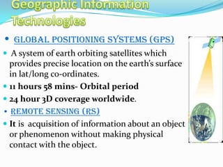 GIS and GPS - applications in civil engg | PPTX