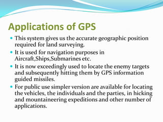 GIS and GPS - applications in civil engg | PPTX