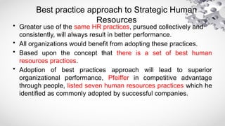 Strategic Human Resource Management in practice | PPTX