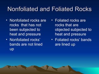 Foliated And Nonfoliated Metamorphic Rocks