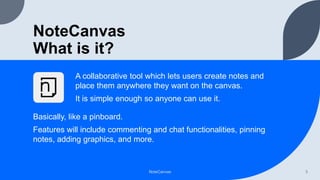 NoteCanvas : note taking web application | PPTX
