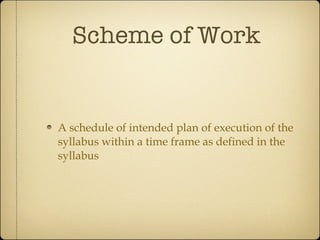 Group A - differences on Syllabus, Curriculum, SOW and Lesson Plan | PPS