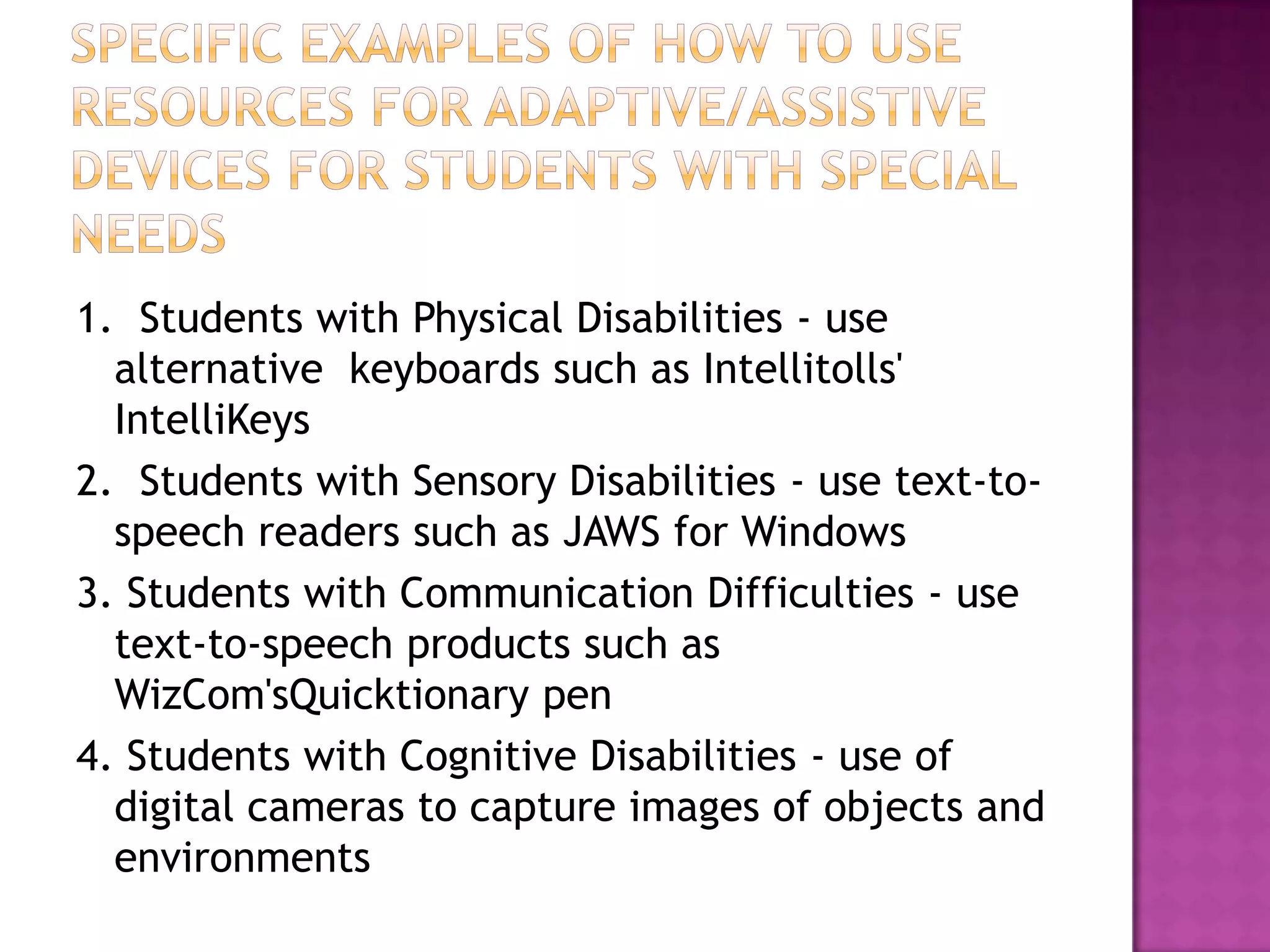 Technology in Special Education | PPTX