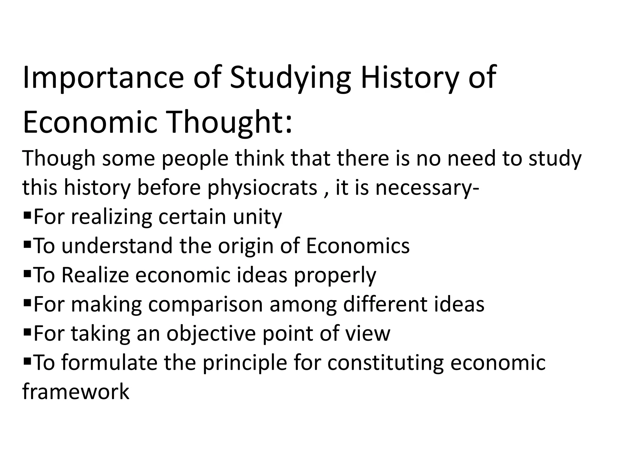 History of Economic Thought | PPTX