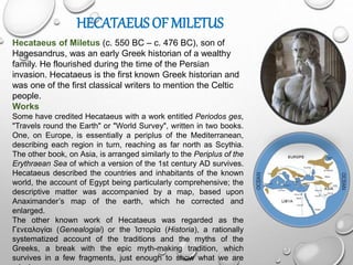 Development of Geographical Thoughts and Explanation in Greek period | PPTX