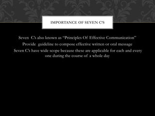 Seven C's of Communication | PPT