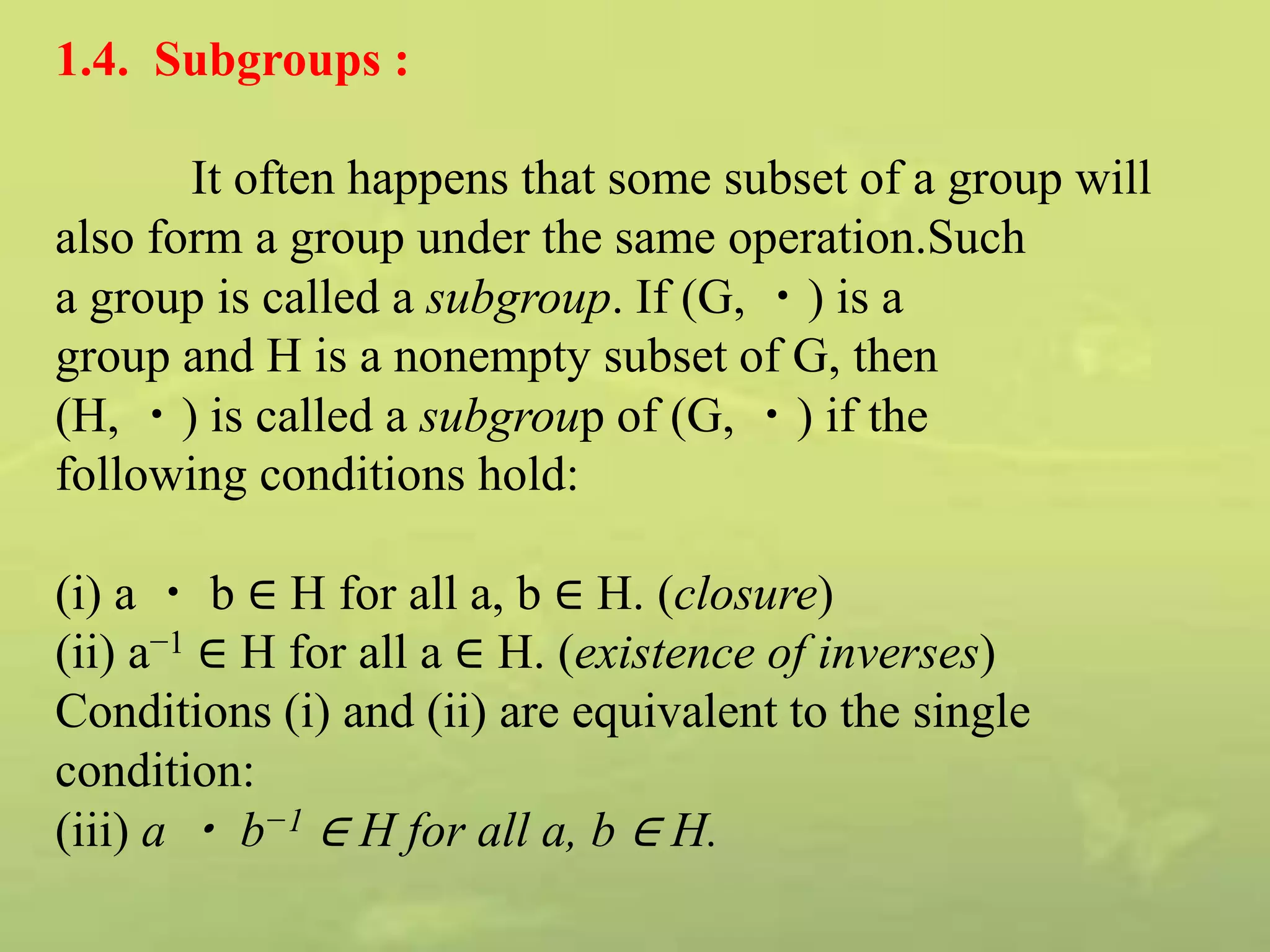 Group abstract algebra | PPTX