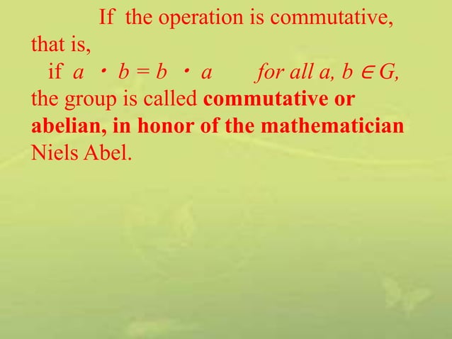 Group abstract algebra | PPTX | Chemistry | Science