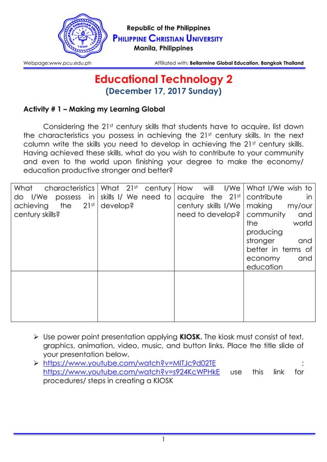 EdTech 2 Group activity | PDF