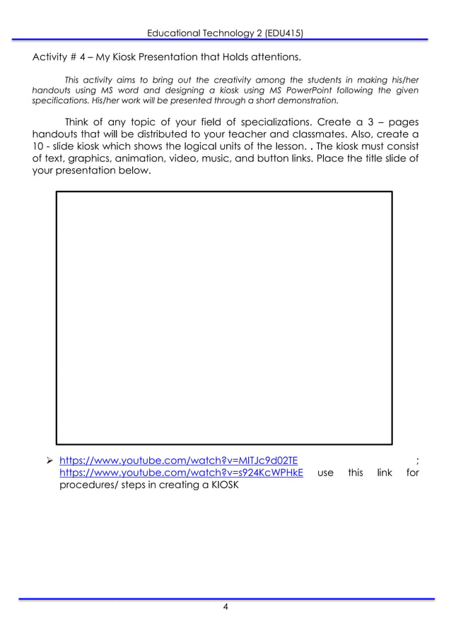 EdTech 2 Group activity | PDF