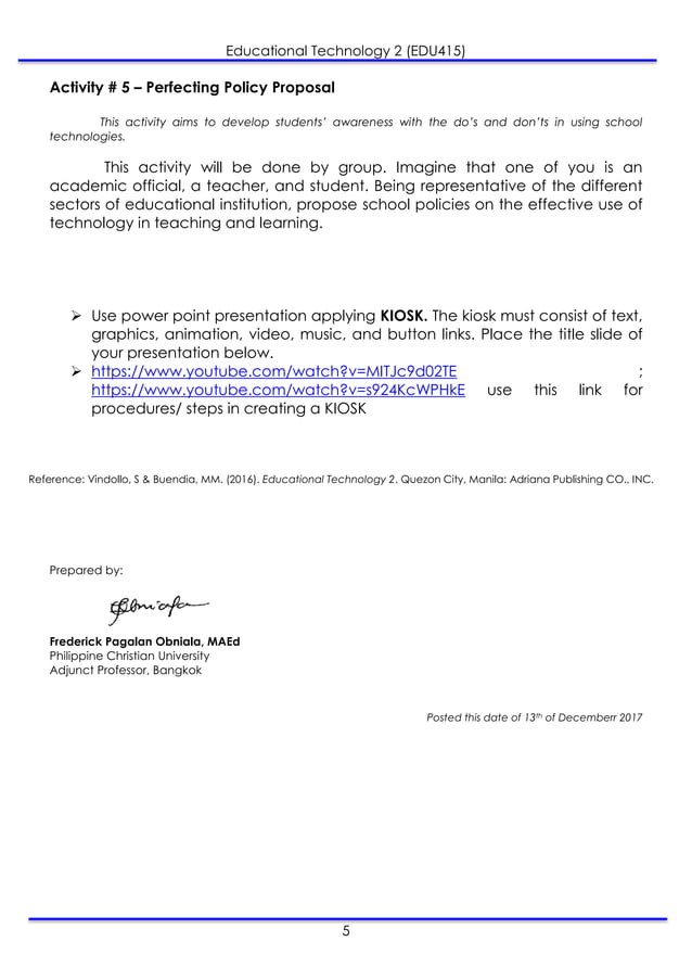 EdTech 2 Group activity | PDF