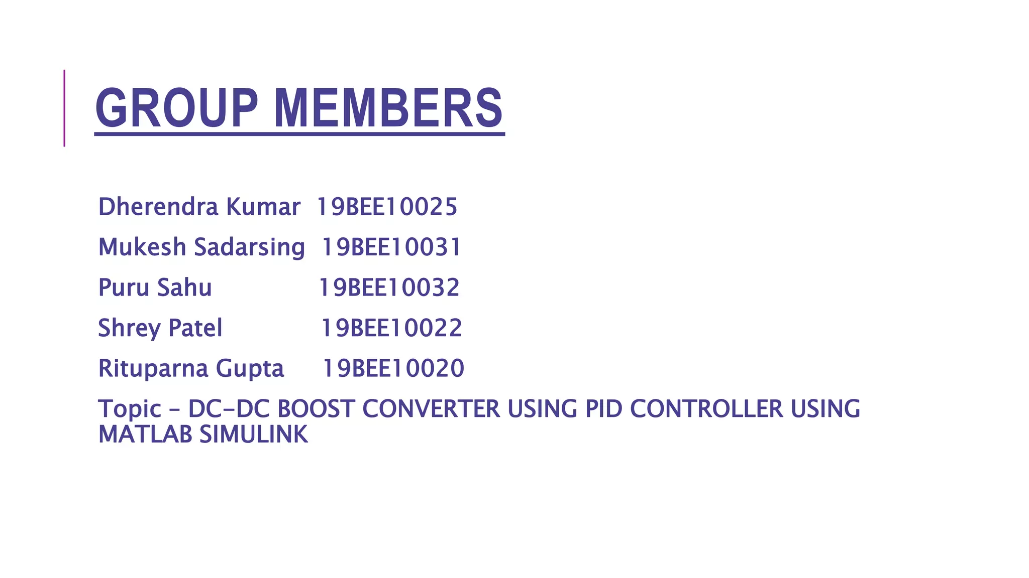 Buck Converter In Matlab Using Pid Controller Ppt