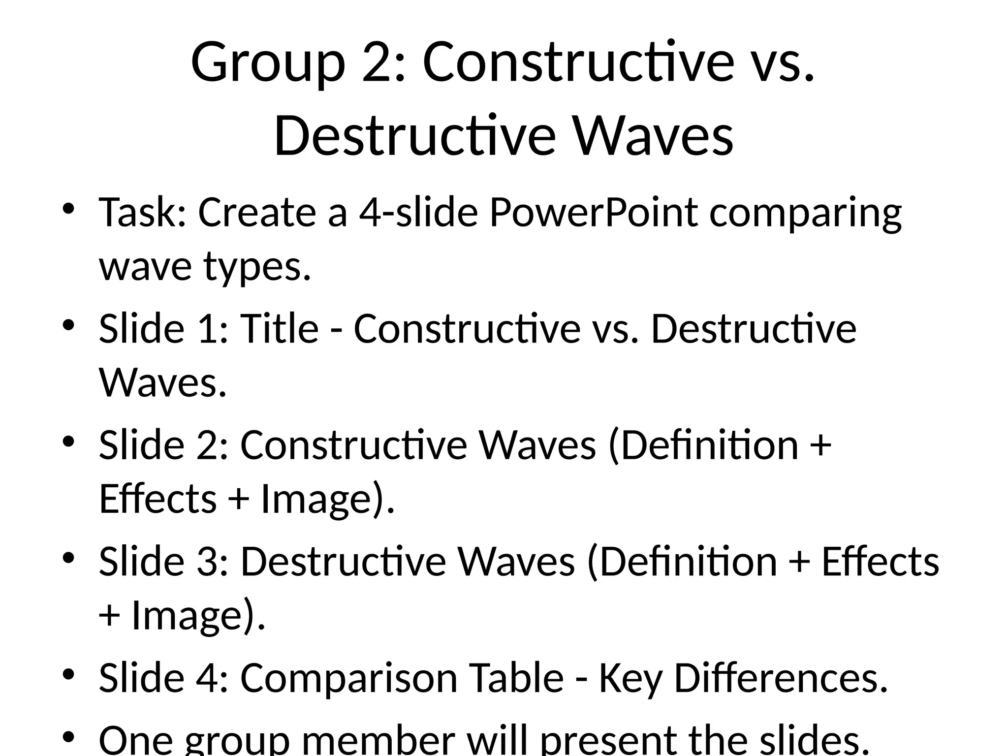 Group Activity Instructions for Coastal Processes | PPT