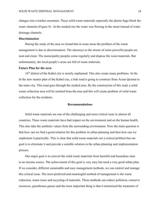 Group a final project, solid waste disposal management | PDF