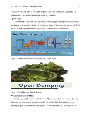 Group a final project, solid waste disposal management | PDF
