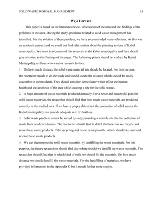 Group a final project, solid waste disposal management | PDF
