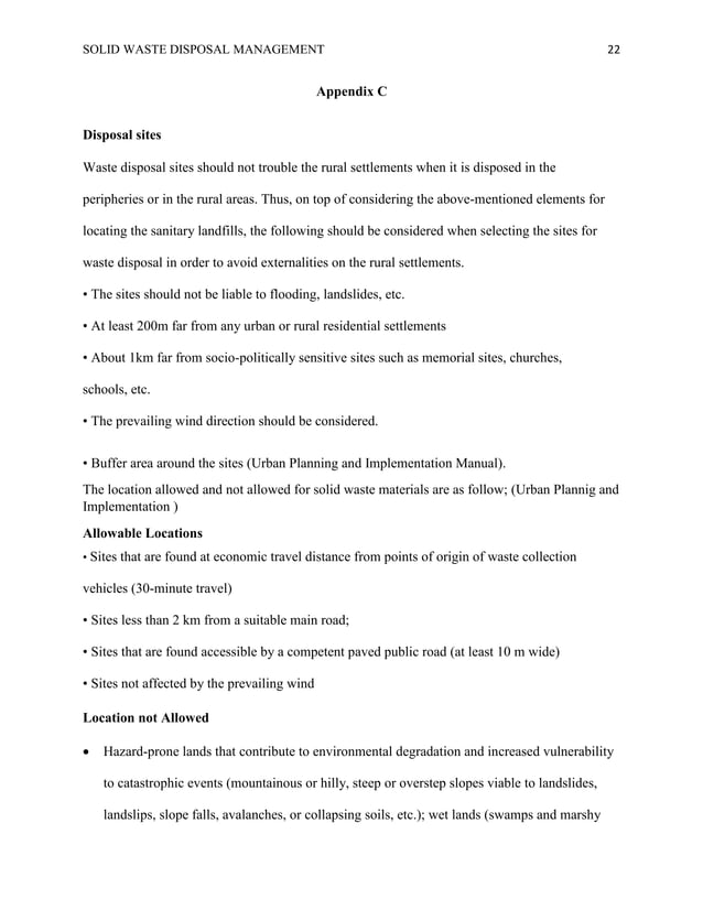 Group a final project, solid waste disposal management | PDF
