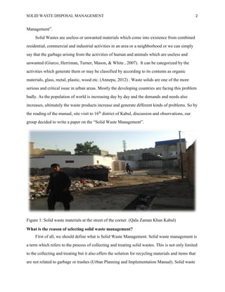 Group a final project, solid waste disposal management | PDF