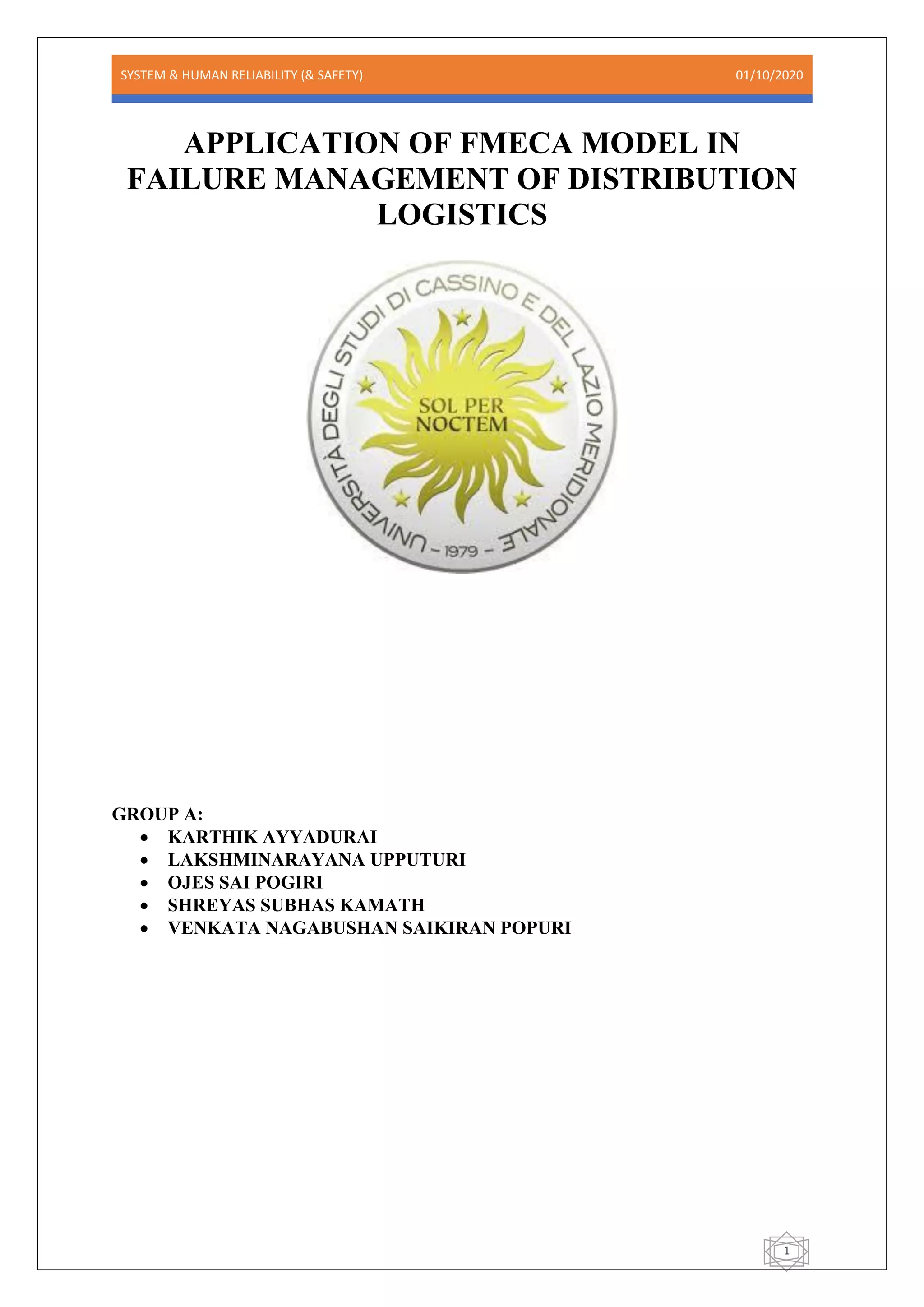 Application Of FMECA | PDF