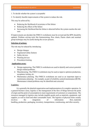 Application Of FMECA | PDF | Mechanical and Industrial Engineering Industry | Industries