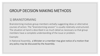 Group Aided Decision making revised | PPTX