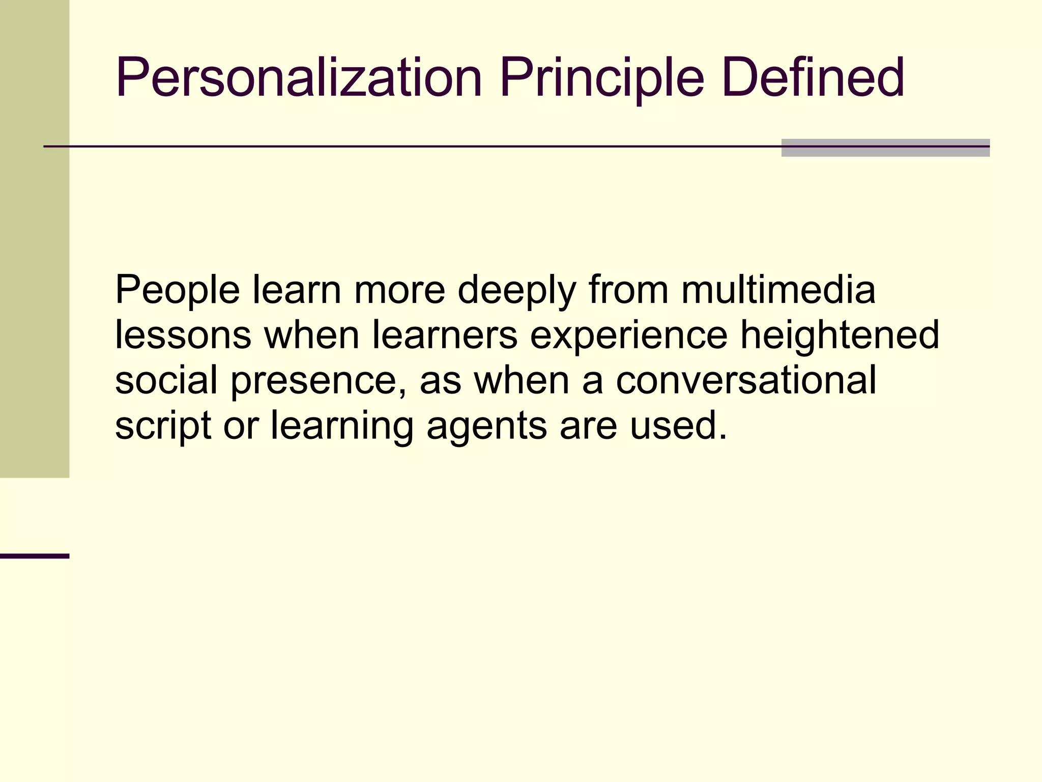 Personalization Principle by Group A | PPT