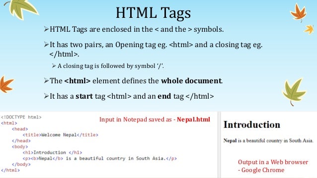 Web Page Designing Using HTML