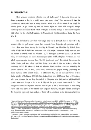 NEVER ENDING CONFLICT IN SYRIA AND ROHINGYA, THE STUDY AND SOLUTIONS | PDF