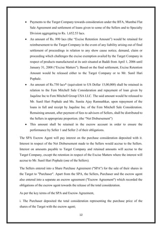 DABUR INDIA LIMITED ACQUISITION OF FEM CARE PHARMA LIMITED | PDF