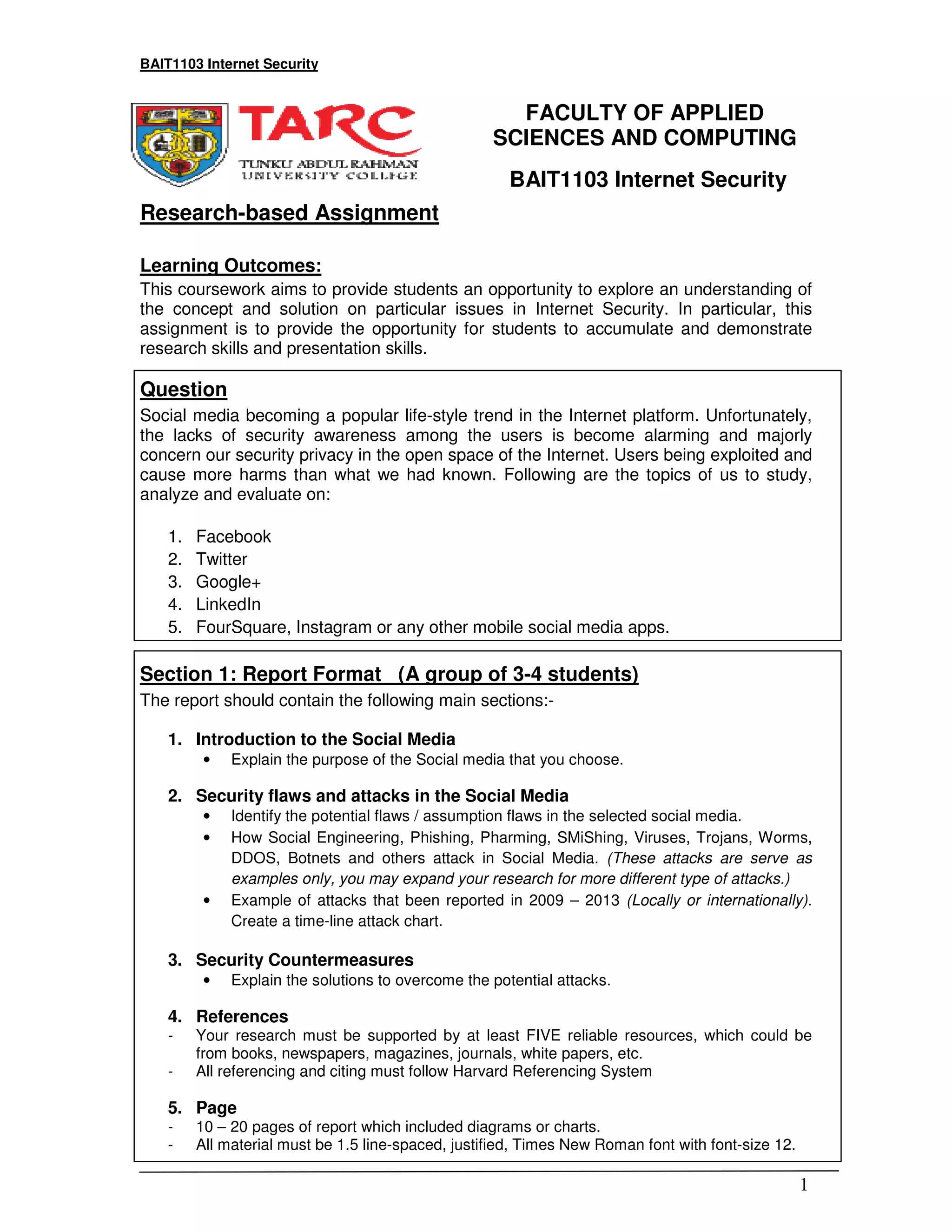 Group Assignment - Internet Security | PDF | Internet | Computing