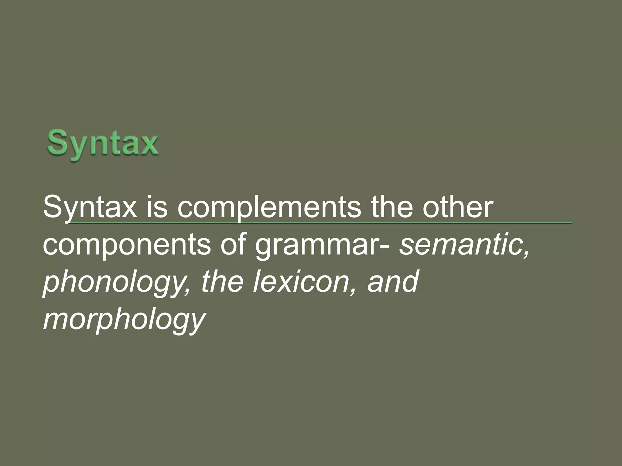 What is Syntax in English | PPTX