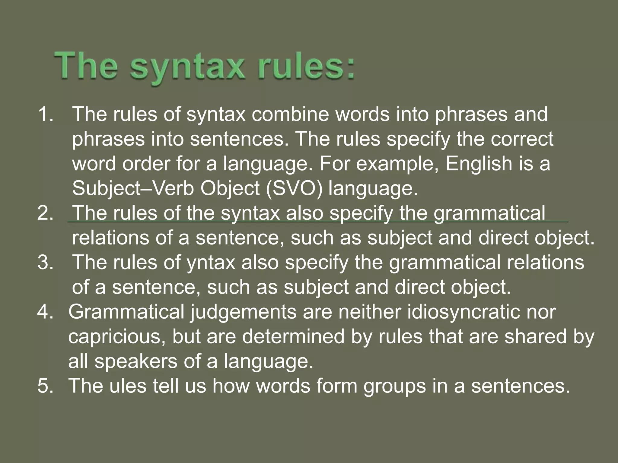What is Syntax in English | PPTX
