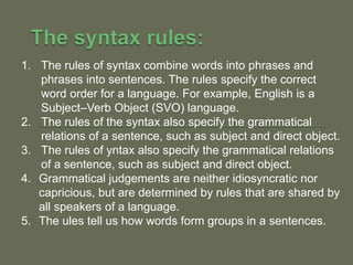 What is Syntax in English | PPTX